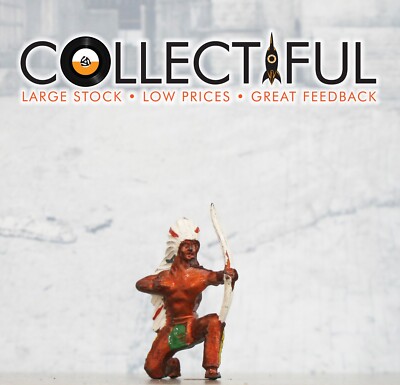 CRESCENT VINTAGE LEAD FIGURE - NATIVE AMERICAN INDIAN KNEEL - BOW ...