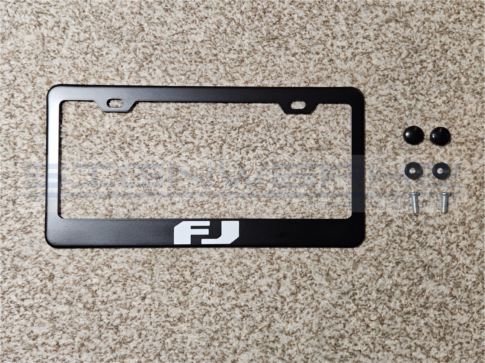 FJ White Black Stainless Steel US/Canada License Plate Frame | eBay