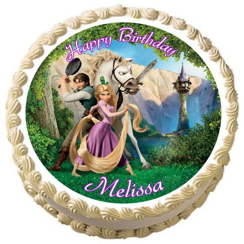 TANGLED Edible cake topper image Party decoration | eBay