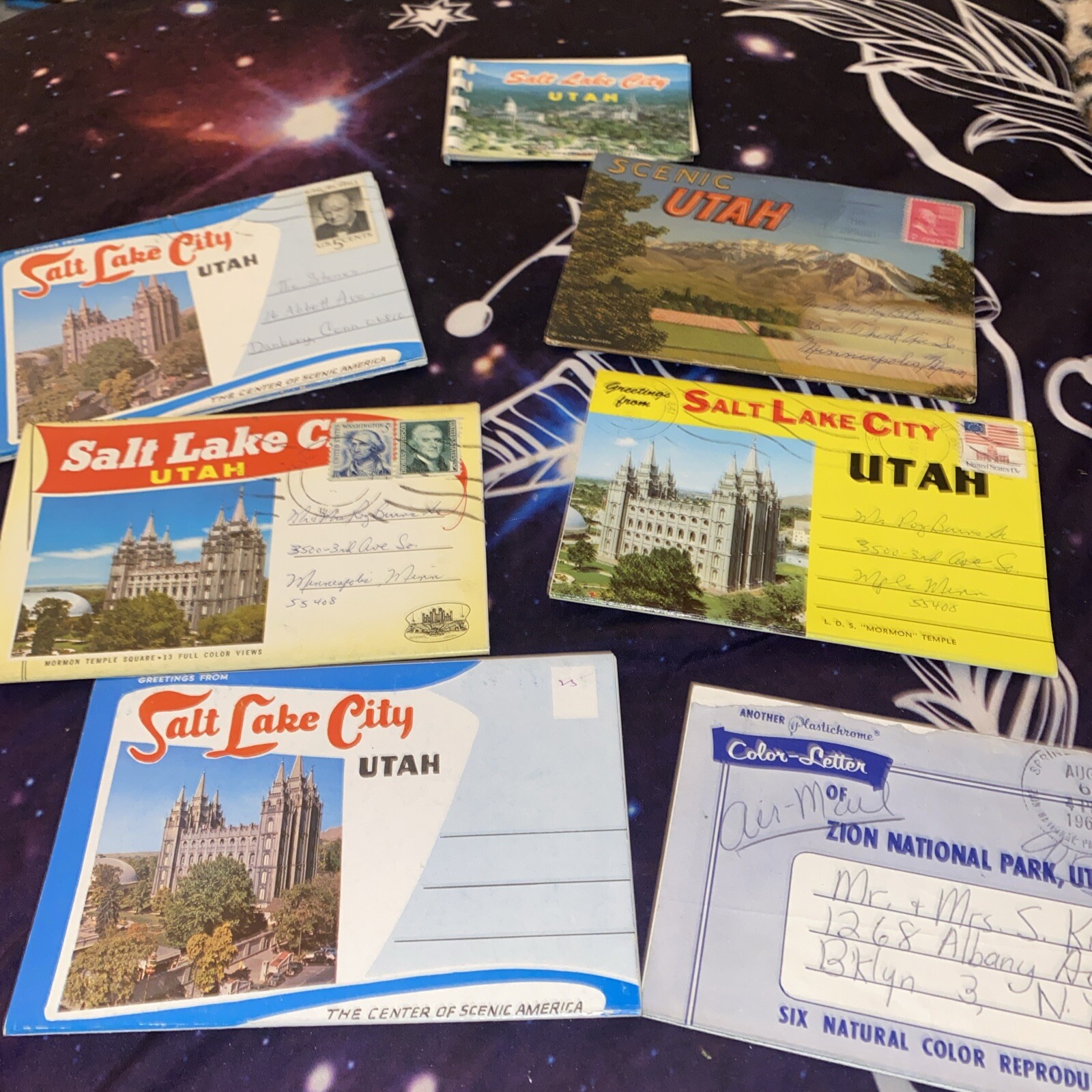 Lot Set Of 7 Vintage Postcard Folders Utah UT | eBay