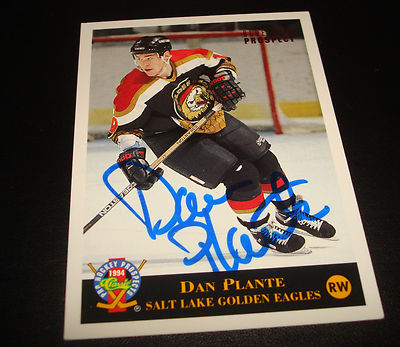 Dan Plante Golden Eagles Islanders 1994 Classic Signed JSA Certified ...