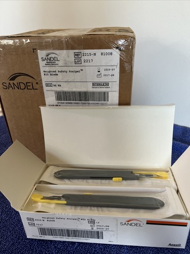 Ansell Sandel Disposable Weighted Safety Scalpel #3 Handle #15 Blade Cs ...