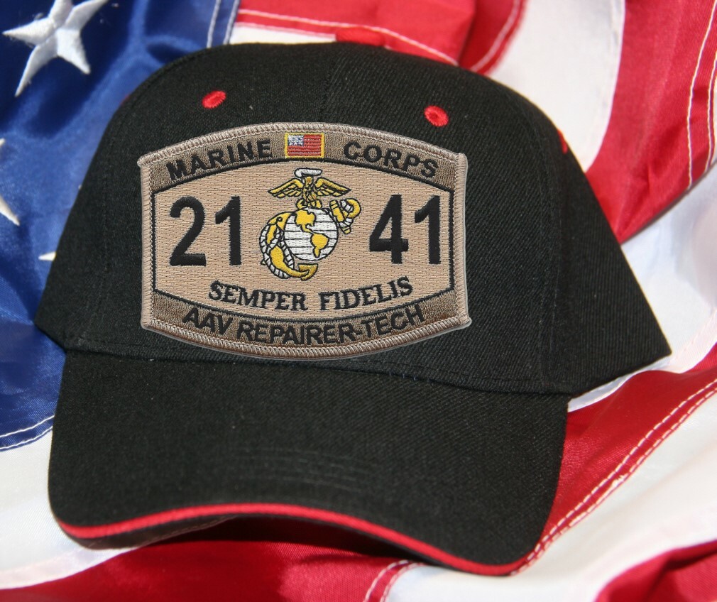 MOS 2141 AAV REPAIRER-TECH TAN HAT PATCH CAP US MARINES MILITARY | eBay