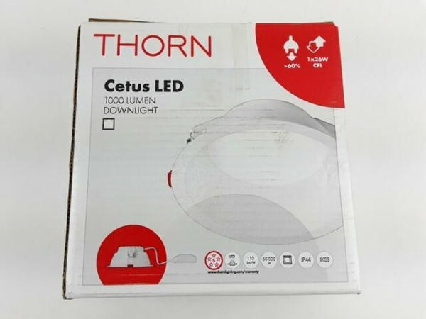 2 X Thorn Cetus LED Down Light White 1000 Lumens 13w Ip44 50k HRS 96242096 (l53) for sale online ...