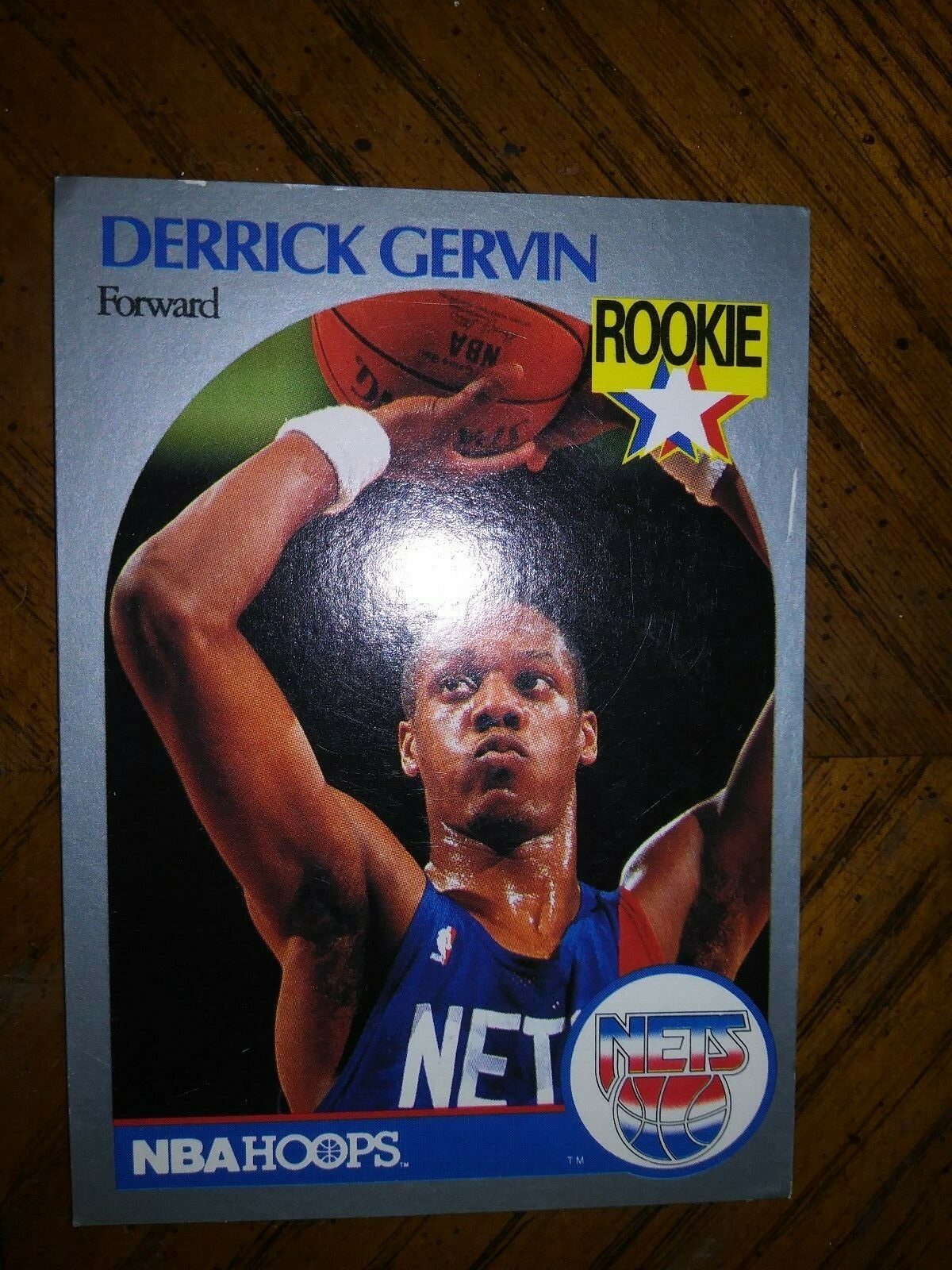 1990 NBA Hoops # 196 Derrick Gervin NETS ROOKIE CARD | eBay