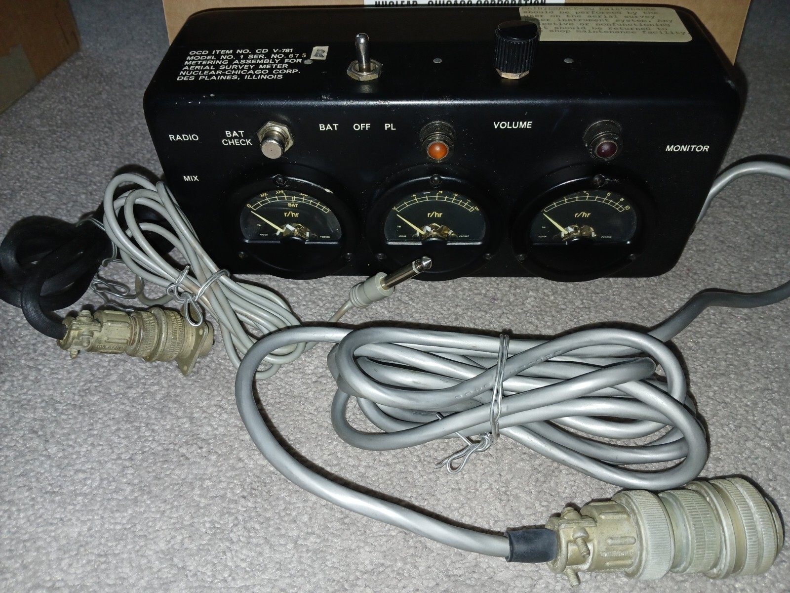 Civil Defense CD V-781 Model 1 Aerial Radiation Monitoring Set | eBay