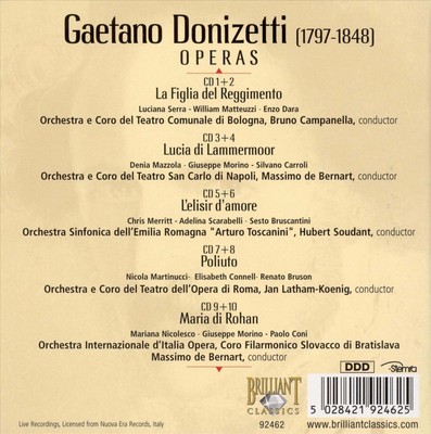 DONIZETTI: OPERAS NEW CD | eBay