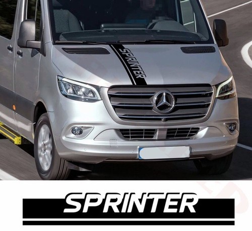 Car Hood Sticker Bonnet Stripes Vinyl Decal For-Mercedes Benz Sprinter ...