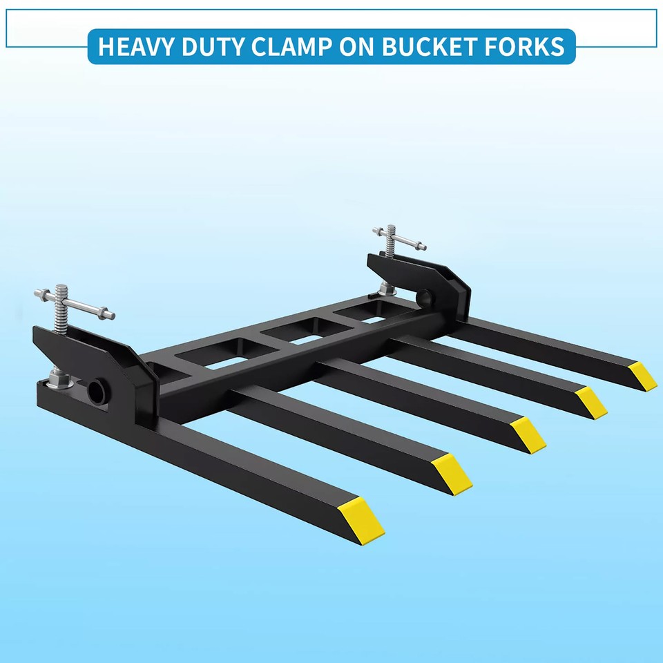 42" Clamp Debris Forks Tractor Skid Steer Loader Bucket Pallet Forks ...