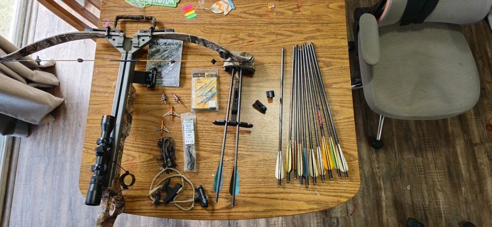 Excalibur Vortex Crossbow, with a few extra arrows and tips and strings ...