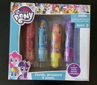 My Little Pony Chalk Holder And Chalk 4 pack Hasbro Toys New Unopened ...