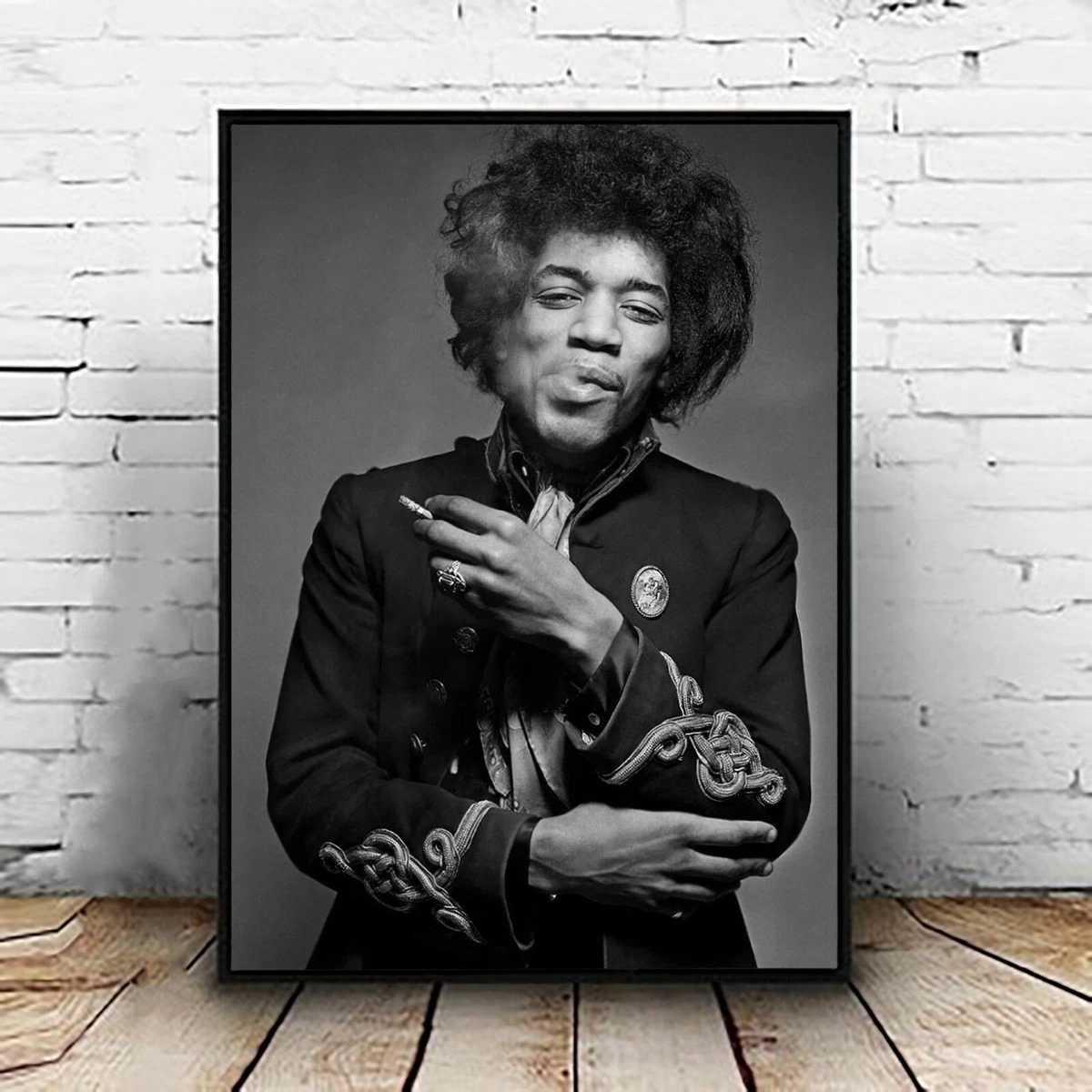 Jimi Hendrix Poster Black And White
