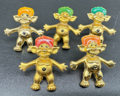 Vtg Gold Toned Troll Pins: Choose Your Color | eBay
