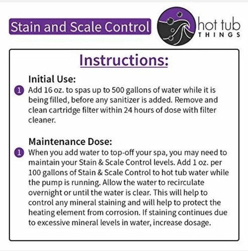 Stain & Scale Control 32 oz Prevents Discoloration Staining Fresh Fill ...