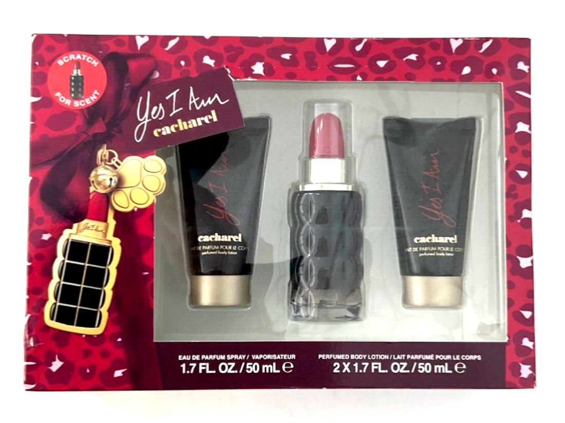 Cacharel NOA Perle Yes I am 1.7oz Women's Perfume with 2 body lotions ...