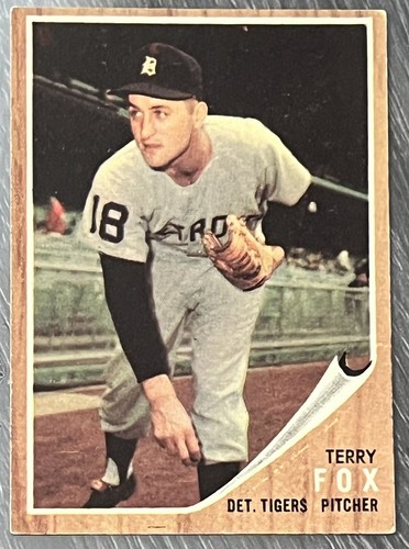 1962 Topps #196 TERRY FOX ⚾ Detroit Tigers ⚾ FREE SHIPPING ⚾ | eBay
