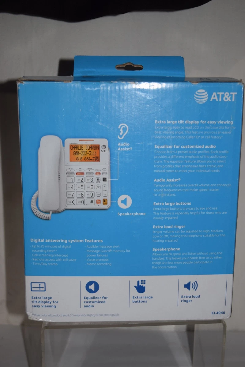 AT&T CL4940 Digital Answering System Corded Telephone, 04/25/2023