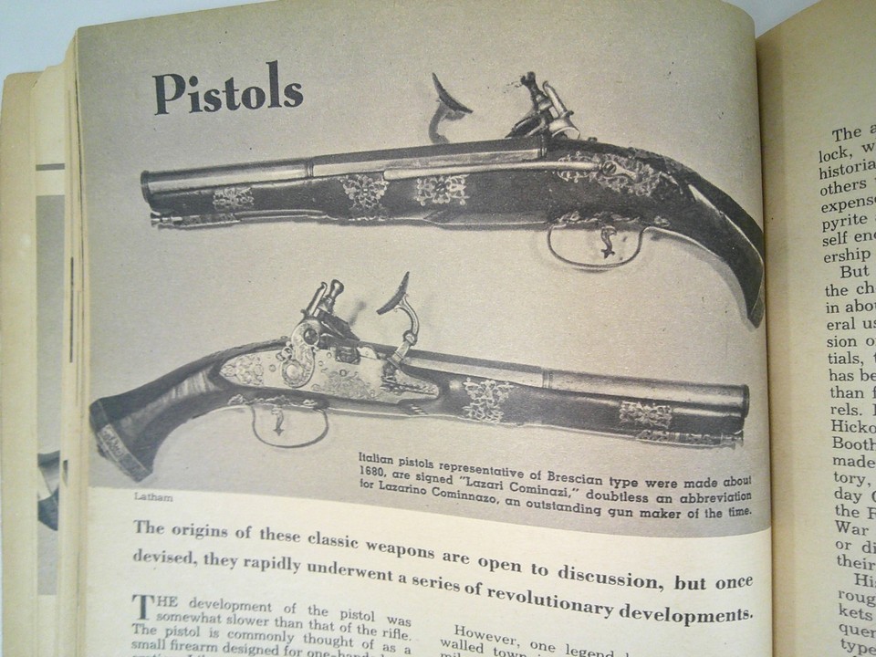 ANTIQUE GUNS Hank Bowman VTG 1963 Book Firearms Musket Rifles Pistols ...