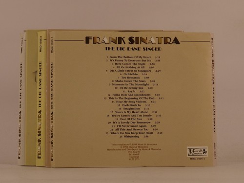 FRANK SINATRA THE BIG BAND SINGER (3XCD) (Z82) 20+ Track CD Album ...