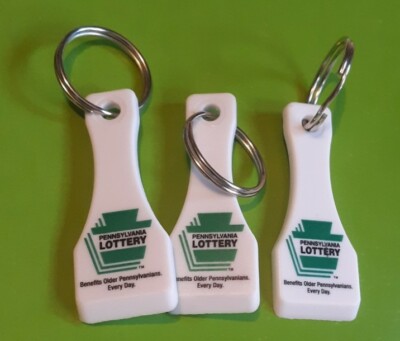Pennsylvania State Lottery Ticket Scratcher Keychain White Lot of 3 | eBay