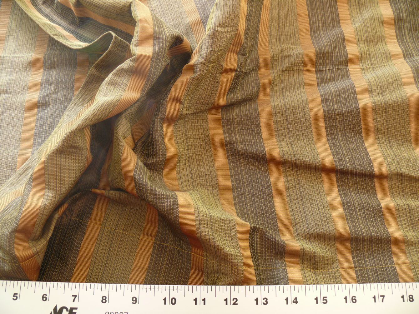 CORAGGIO TEXTILE FABRIC Silk Stripe Orange 3Y fr ITALY MSRP $300+/YARD ...