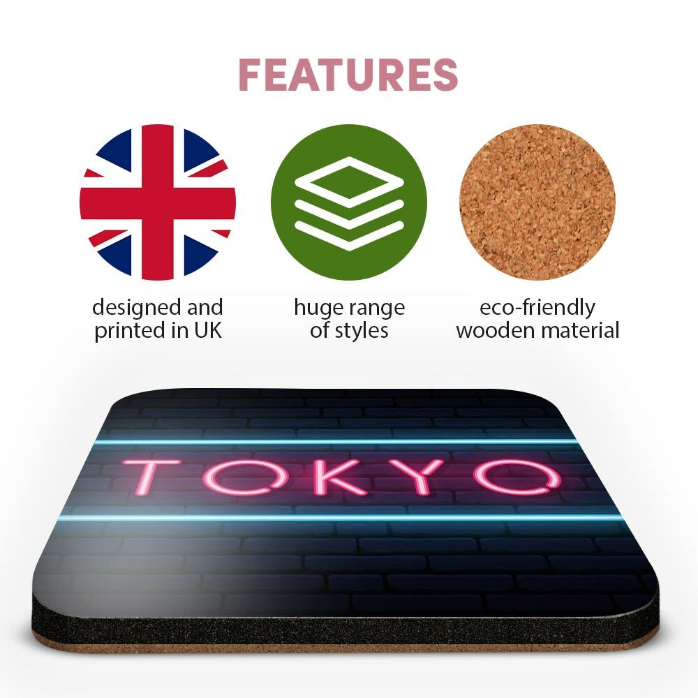 Square Single Coaster - Neon Tokyo Japan Sign Japanese #45850 | eBay