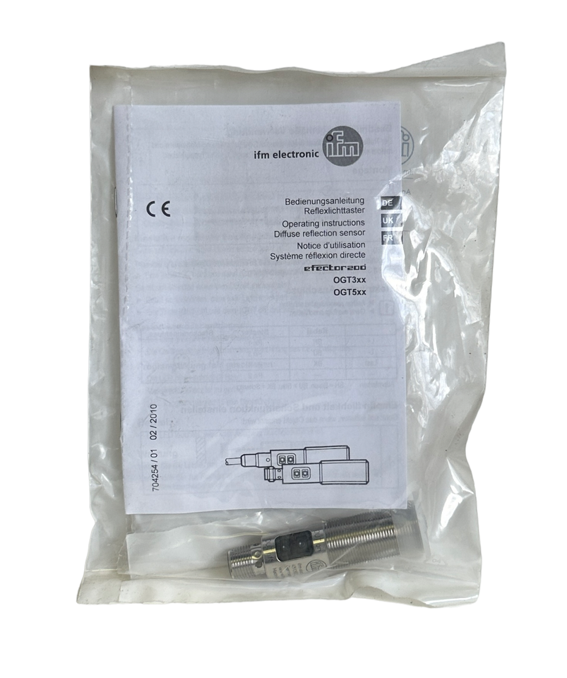 NEW IFM EFECTOR OGT-FPKG/US100 / OGT300 DIFFUSE REFLECTION SENSOR 10 ...