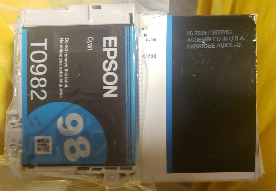Epson 98 / 99 Genuine Ink ( 2 ) Cyan ( 1 ) Yellow Set of 3 New Sealed | eBay
