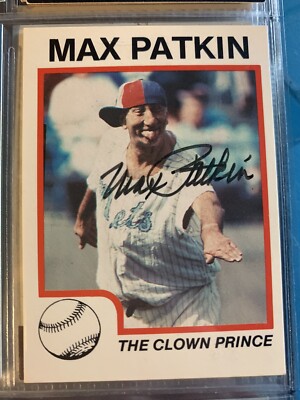 Max Patkin autographed baseball card. The Clown Prince of Baseball. | eBay