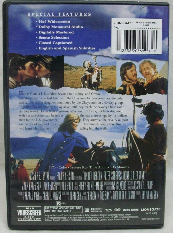 Like NEW "Soldier Blue" (1970) DVD, WS, NTSC, Candice Bergen, Donald ...