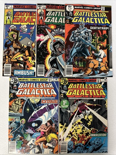 Battlestar Galactica #1 2 3 4 5 1979 Lot Run Bronze Age Marvel Comics ...