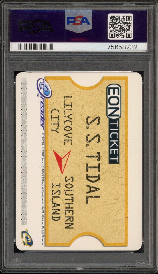 Pokemon EON Ticket e Card Ruby & Sapphire Promo PSA 9 Mint | eBay