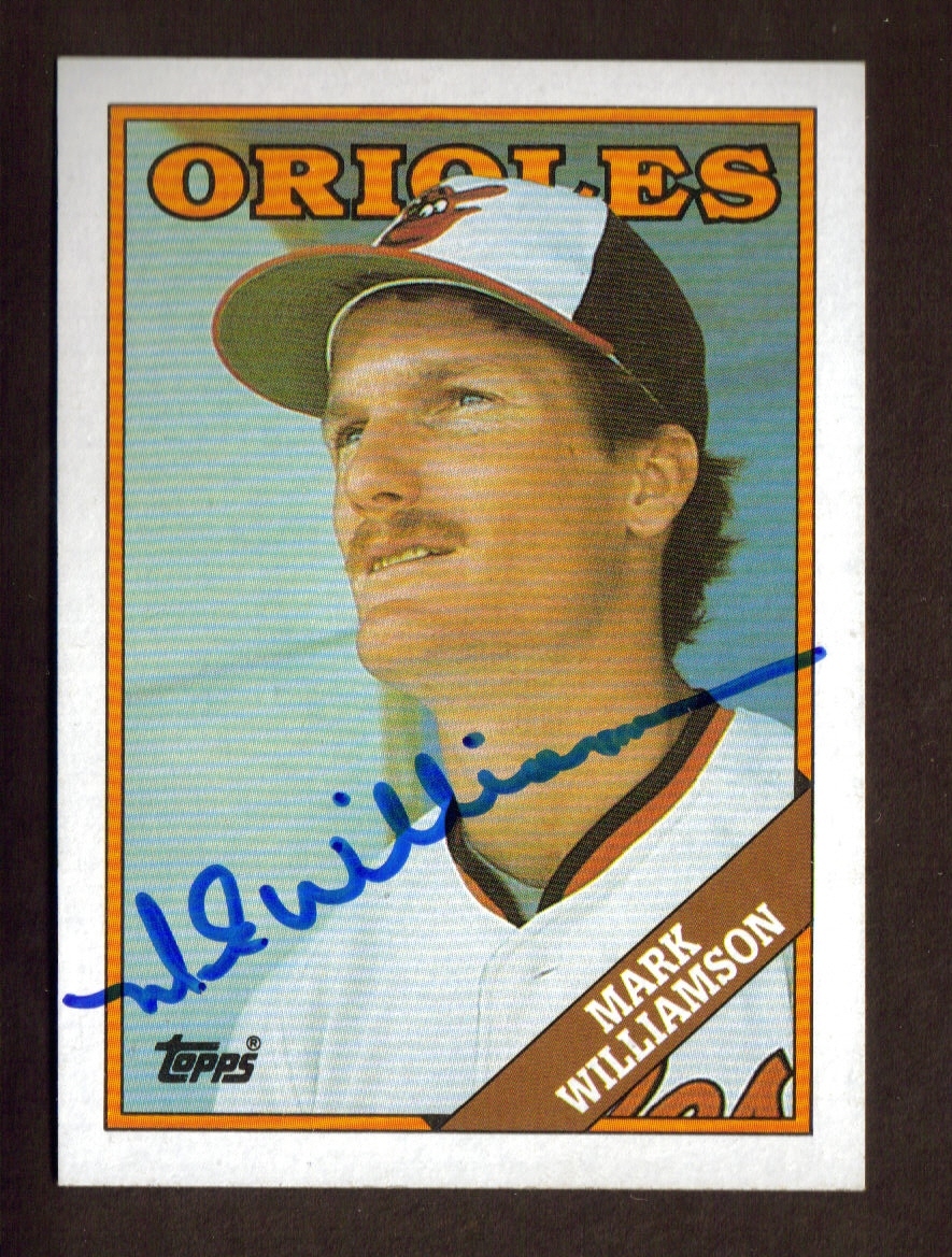 1988 TOPPS #571 MARK WILLIAMSON ORIOLES ROOKIE SIGNED CARD AUTO | eBay