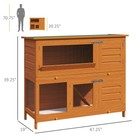 2 Story Elevated Wood Rabbit Hutch Small Animal House | eBay