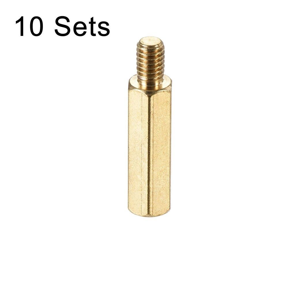 10pcs M4x20mm+6mm Male-Female Threaded Pillar Screw Nut for PCB ...