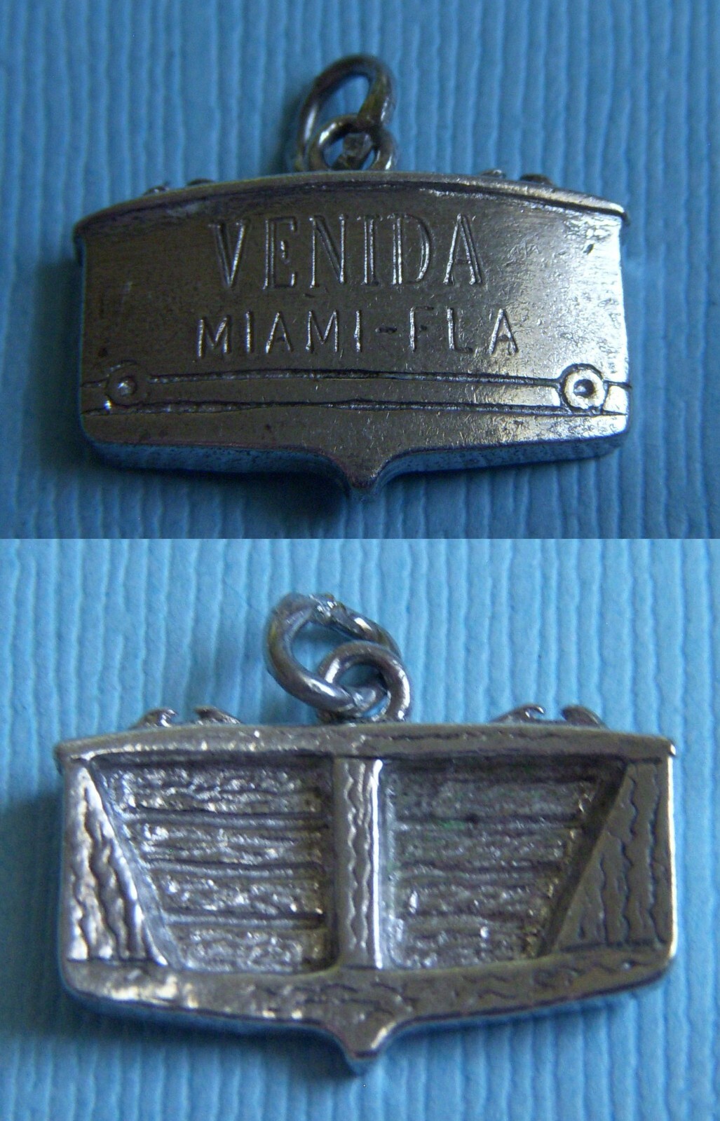 Vintage "Venida" Miami Florida boat transom sterling … - Gem