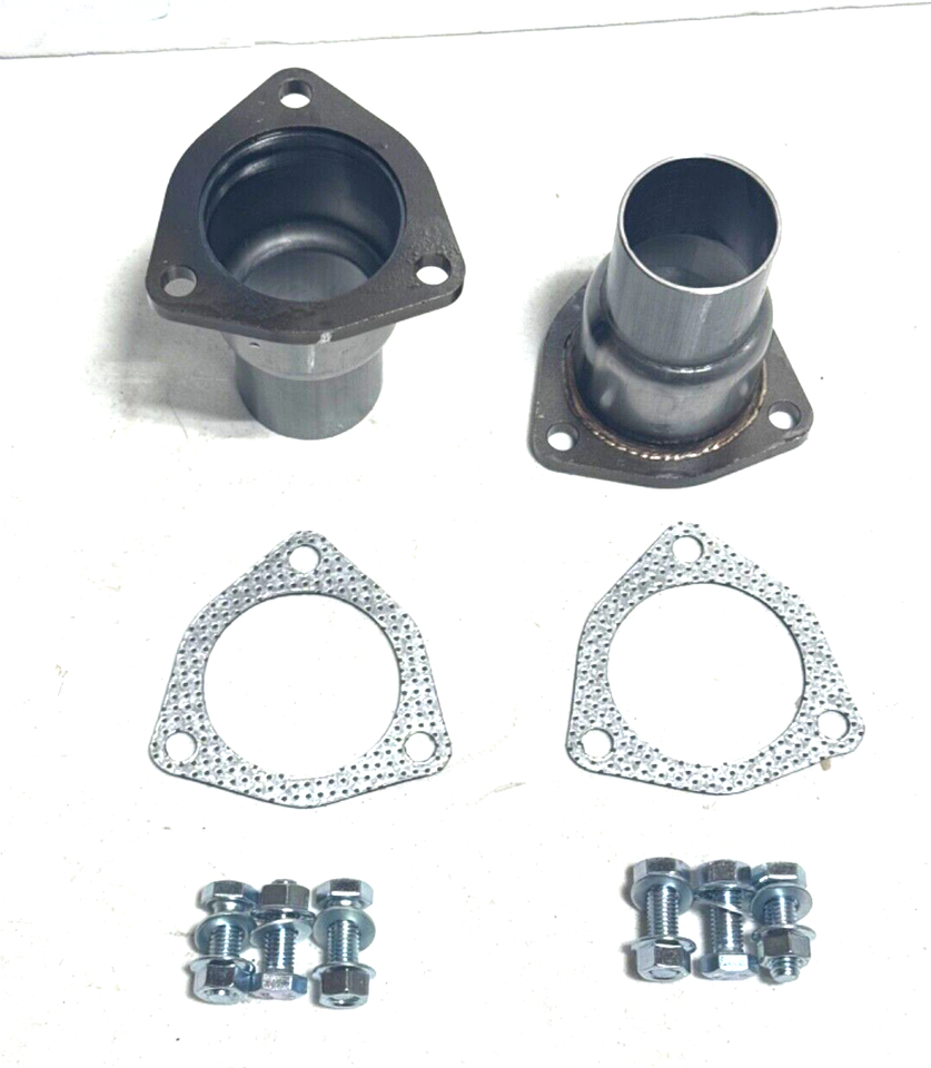 3 Bolt Header Collector Reducer Kit 2 1/2 to 2 Inch Universal Steel 2.5 ...