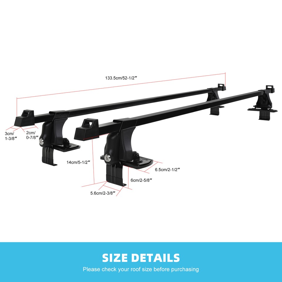 For Mini Cooper 04-22 54" Roof Rack Cross Bar Luggage Cargo Kayak ...