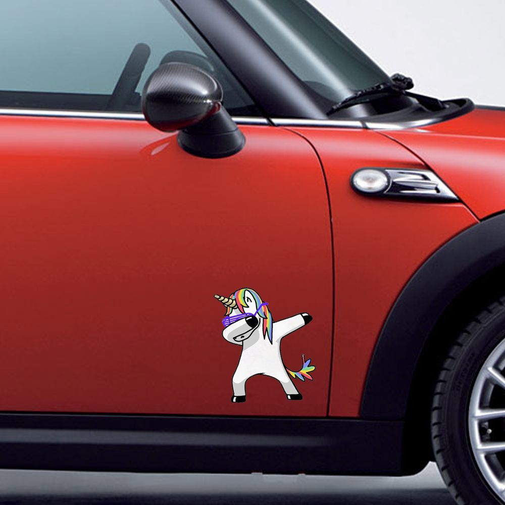 Applique Funny Vinyl Cartoon Windows Decal Unicorn Car Stickers | eBay