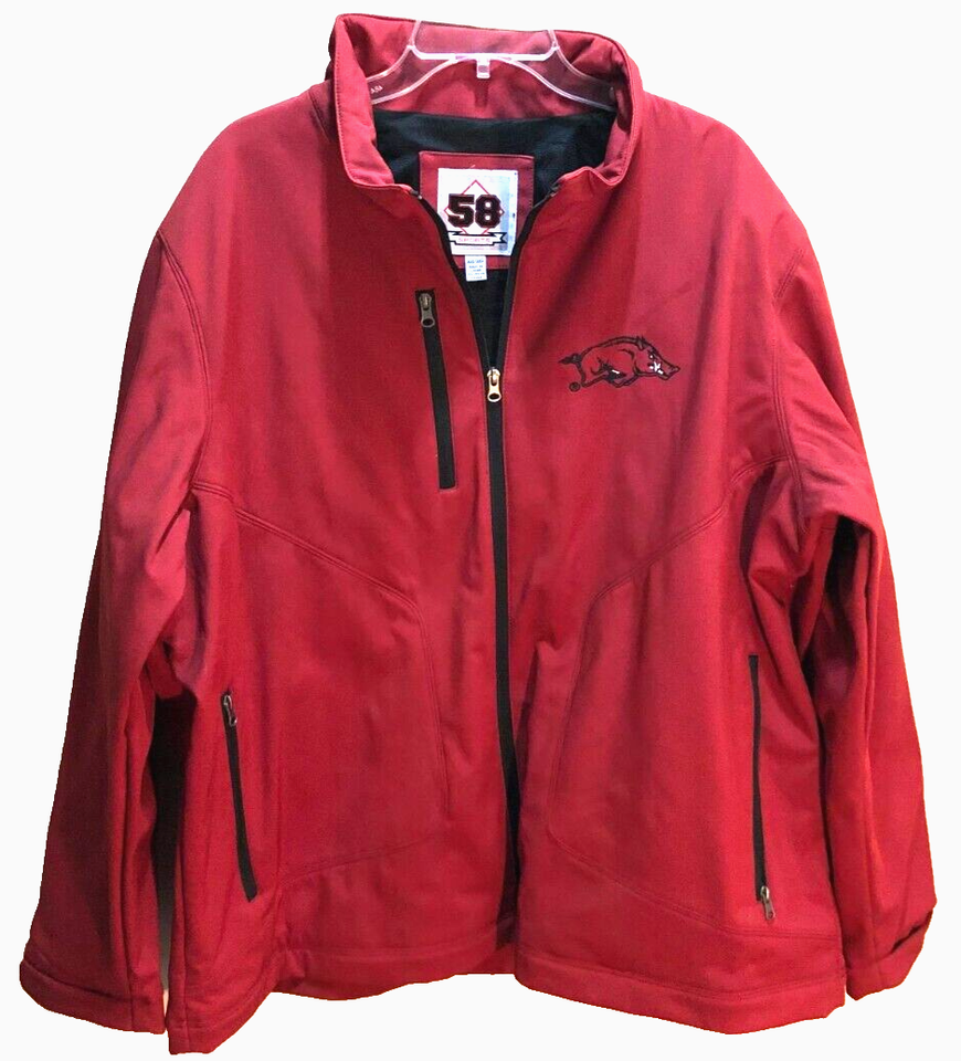Arkansas Razorbacks NCAA Vintage 90s SEC Cardinal Red Sewn Full Zip ...