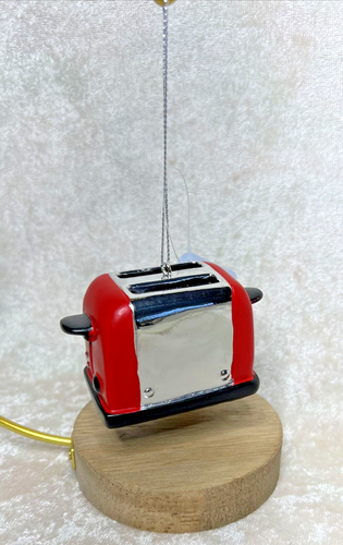 World Market Retro Red Resin Toaster Ornament - Foodie Favorite - Mid ...