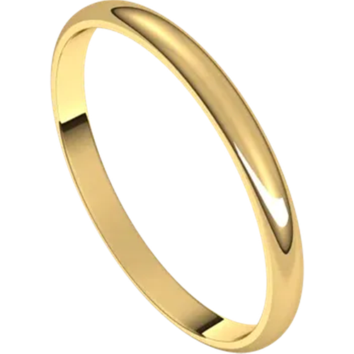 Wedding Band or Ring Women's Half Round Design Solid 14K Yellow Gold 2 ...