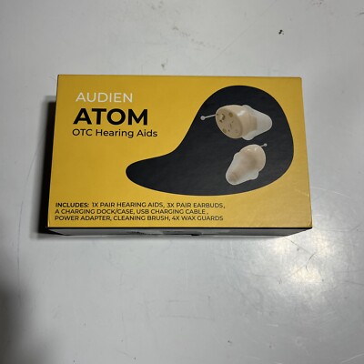 Audien ATOM Rechargeable Hearing Amplifier to Aid Assist OTC Hearing ...