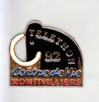 RARE PINS PIN'S .. TV RADIO PRESSE A2 FR3 TELETHON MONTIVILLIERS ...