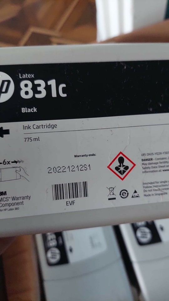 HP 831c CZ697A Latex Ink Cartridge 775ml Genuine Ink Remanufactured ...