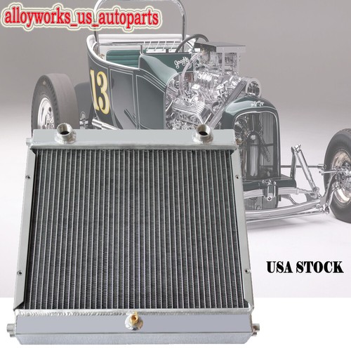 4 Rows Aluminum Radiator For Dragster / Roadster Double Pass Drag Race ...