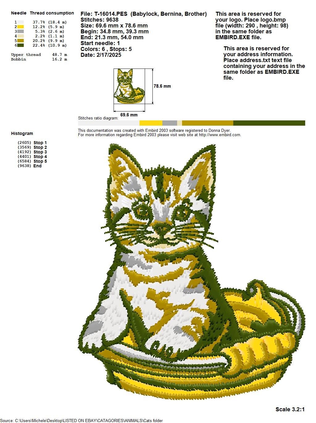 144 CATS EMBROIDERY MACHINE DESIGNS COLLECTION PES USB DRIVE | eBay