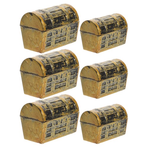 6pcs Miniature Treasure Box Model Doll House Mini Layout Treasure Chest ...