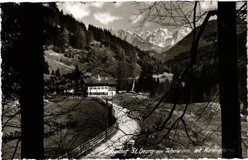 CPA AK Gasthaus St. Georg am Tatzelwurm mit Kaisergebirge GERMANY ...