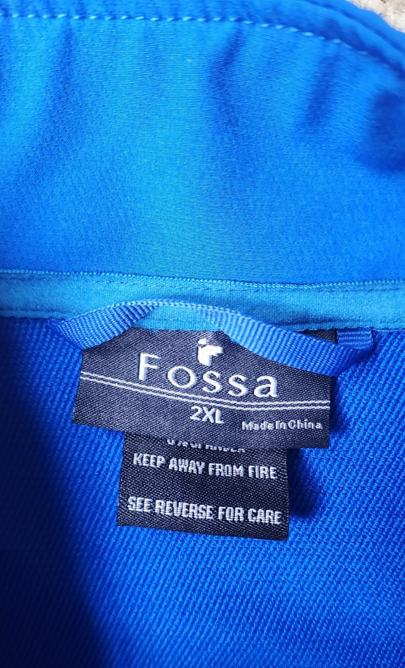 Men's Fossa Jacket Size 2 XL Blue Soft Shell Full Zip Pockets Skyline ...
